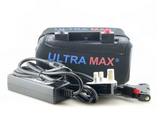 ULTRAMAX LI18 12USB 18 TO 27 HOLE LITHIUM UNIVERSAL GOLF TROLLEY BATTERY 12V 18AH WITH USB PORT